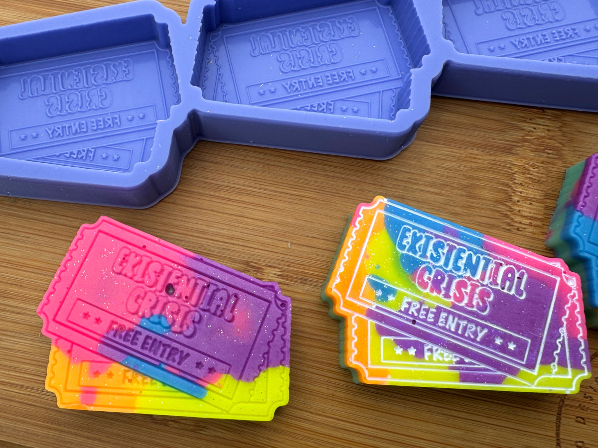 Existential Crisis Ticket Silicone Trio Mold | Designed with a Twist