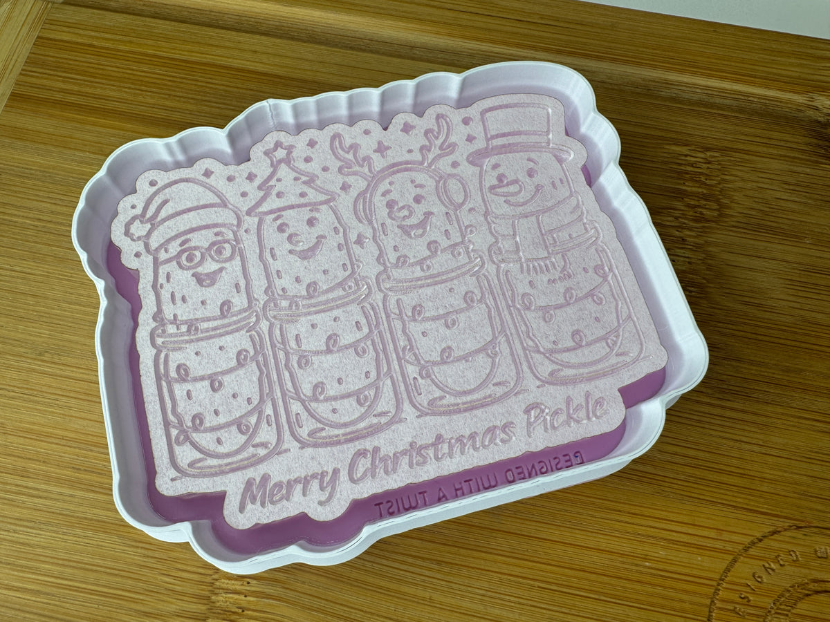 Merry Christmas Pickle Silicone Mold | Designed with a Twist