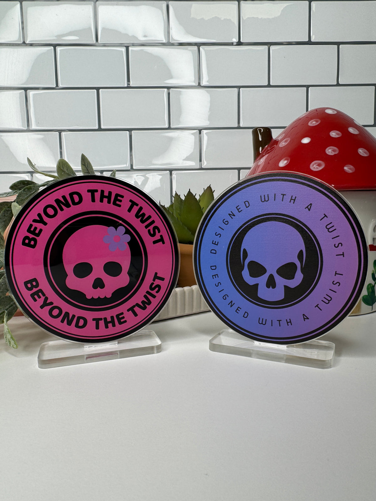 Custom Acrylic Pins | Designed with a Twist