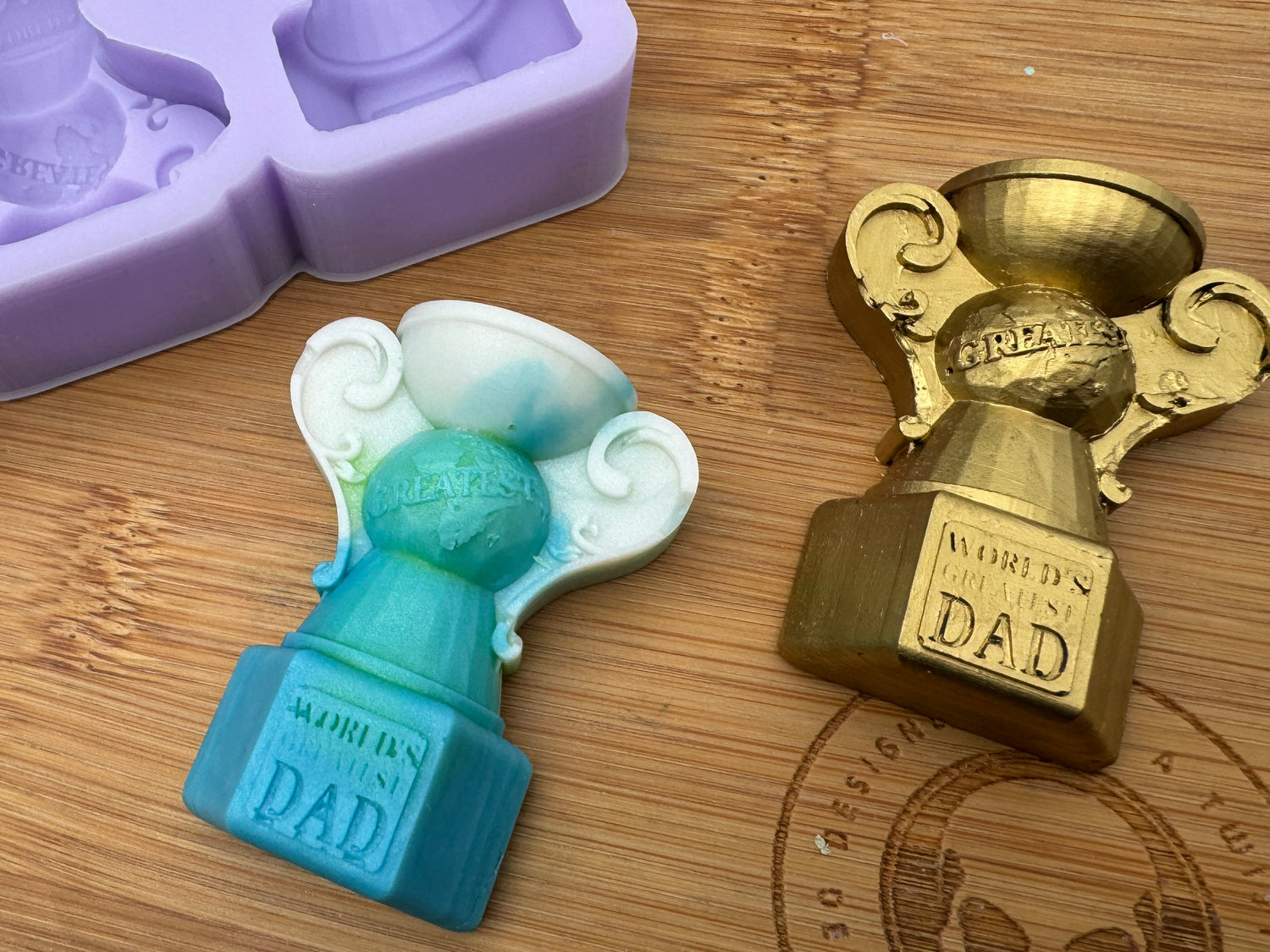 3D Dad Trophy Silicone Mold | Designed with a Twist