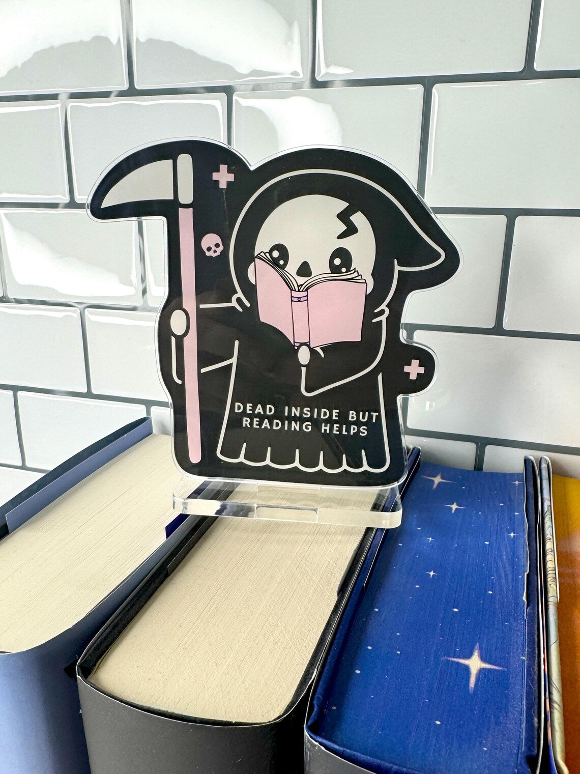 Dead Inside Reaper Book Shelf Buddy | Designed with a Twist